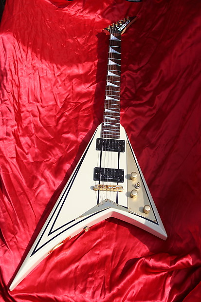 Jackson RR3 Limited Edition 2006 Ivory Pinstrips Rhoads V | Reverb