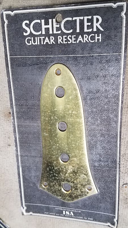 Schecter Jazz bass control plate 1970's/80's F007B Gold | Reverb