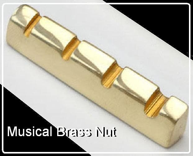 AxeMasters STANDARD SIZE Slotted Brass Guitar Nut made for | Reverb