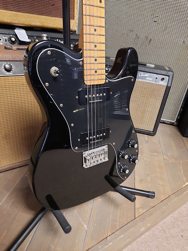 Squier Custom Telecaster w/P-90s Black | Reverb