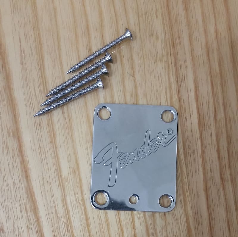 Fender Strat Plus 1987/90 Chrome Neck Plate with Micro-Tilt, | Reverb