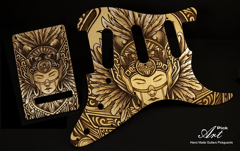 Stratocaster SSS Pickguard SET-of-2 Meditation Engraved and | Reverb