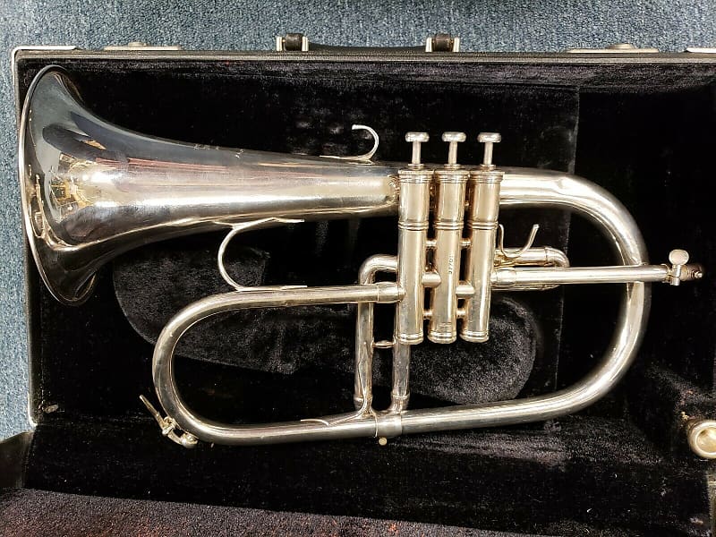 RARE E. BENGE CUSTOM BUILT SILVER FLUGELHORN WITH RESNO | Reverb