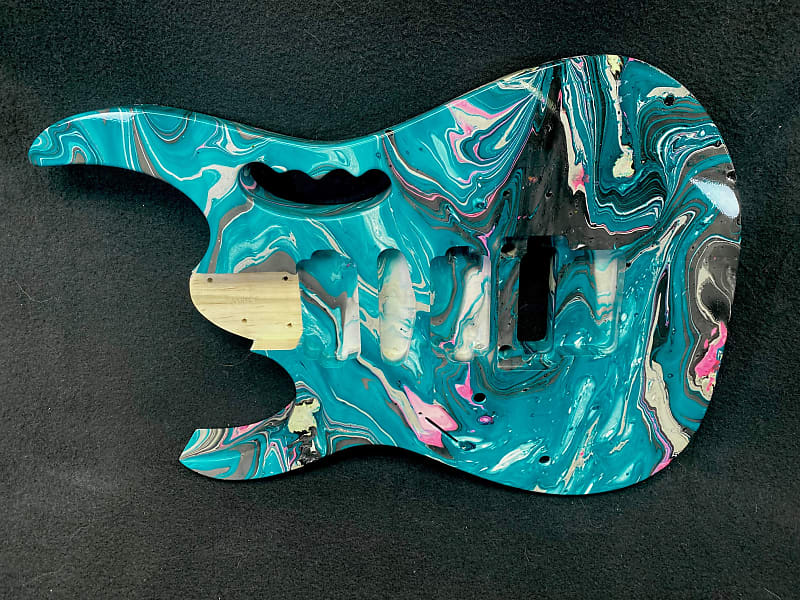 Swirled Maple LEFTY 6 string JEM style guitar body, HSH, AANJ | Reverb