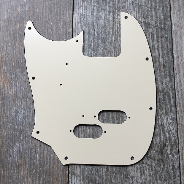 Fender Mustang Bass 1969 Repro Pickguard Pearl Backed Left | Reverb