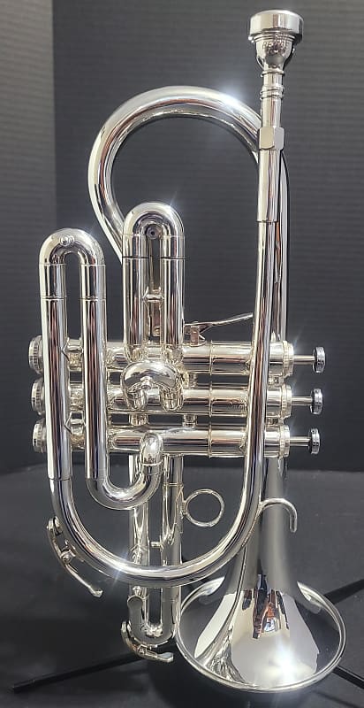 Getzen Eterna PRO Eterna 800S Silver L B Cornet, M/P 's and | Reverb
