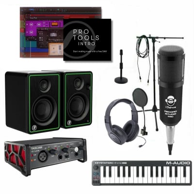 Home Studio Recording Bundle Set Mackie Monitors Tascam w/ | Reverb