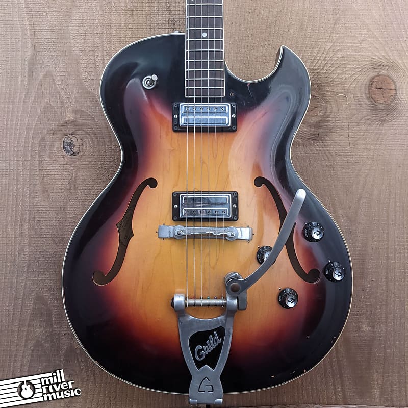 Guild Starfire III Vintage Hollow Body Sunburst 1965-66 w/ | Reverb