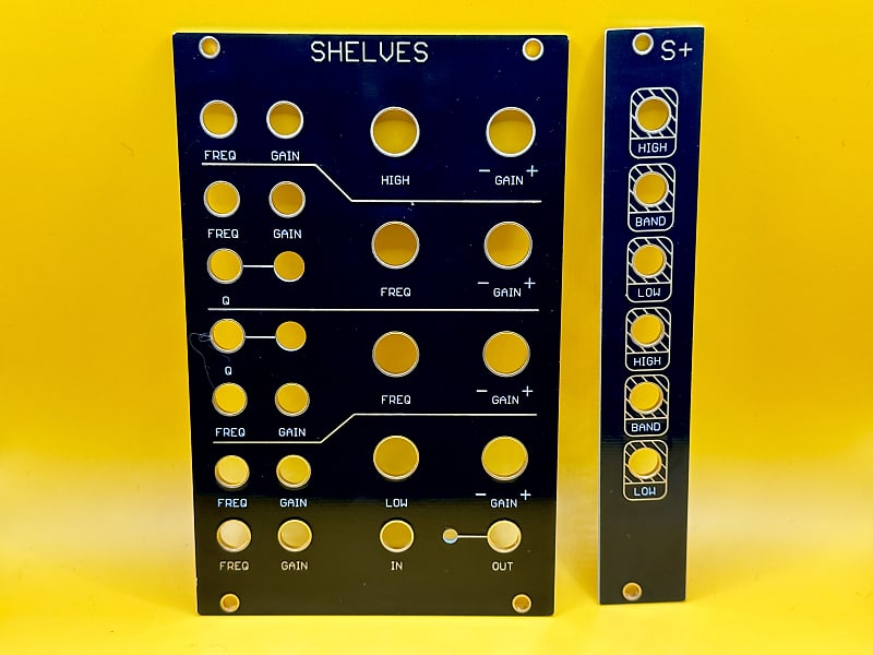 Mutable Instruments Black Oscillosaurus Shelves Panel with | Reverb