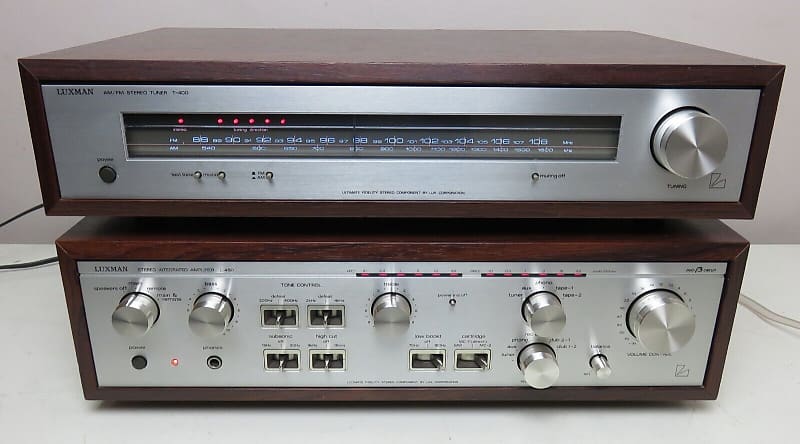 LUXMAN 2PC INTEGRATED AMPLIFIER L-450 +TUNER T-400 SERVICED | Reverb