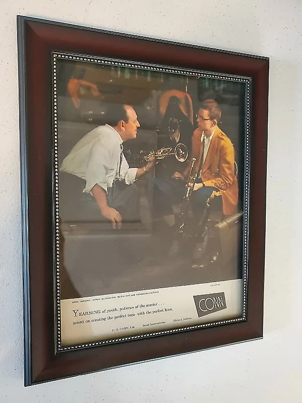 1957 Conn Horns Color Promotional Ad Framed Don Jacoby 38B | Reverb UK
