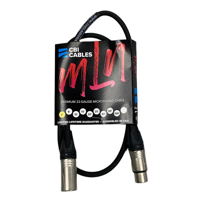 CBI MLN Performer Microphone Cable, 3 Feet | Reverb Australia