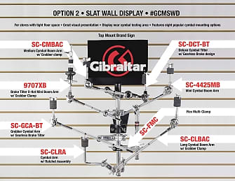 Gibraltar Cymbal Mounting Slat Wall Display Model GCMSWD, | Reverb