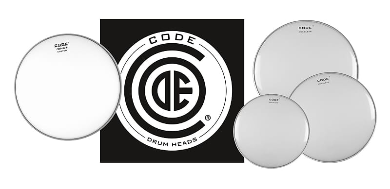 CODE Drumheads DNA Clear Set Fusion | Reverb