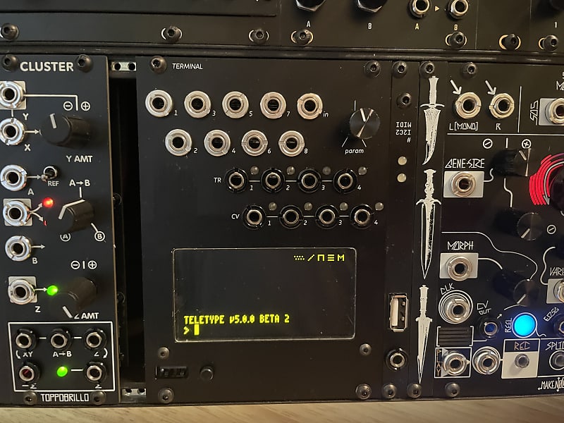 Monome Teletype DIY + 2hp i2c2midi expander | Reverb