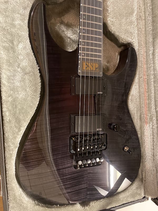 ESP E-II M-II Neck Thru floyd rose & EMG - Black | Reverb