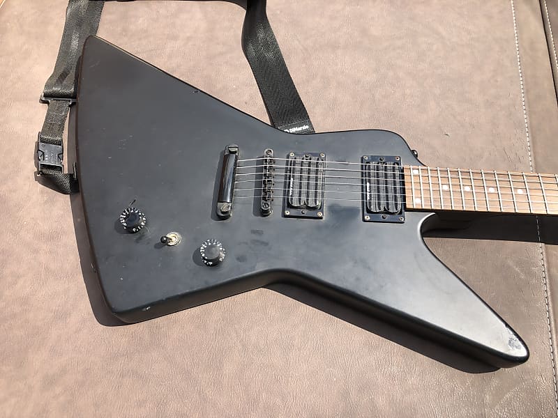 Kramer Imperial Matte Black Explorer Electric Guitar & | Reverb