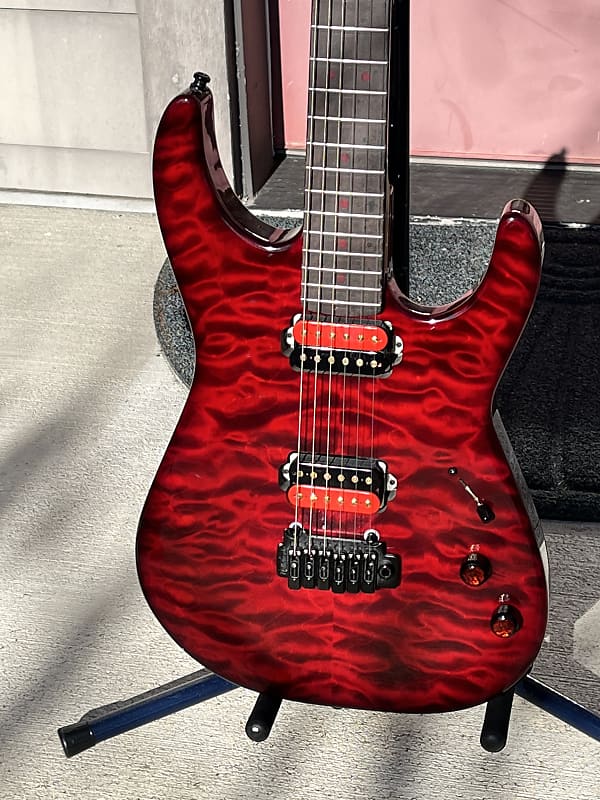 Warmoth Soloist Custom Build 2017 - Blood Red Quilt Top | Reverb