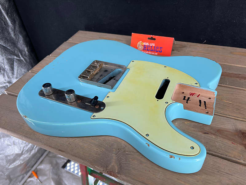 Real Life Relics Nitro Tele® Telecaster® Body Aged Sonic Blue | Reverb
