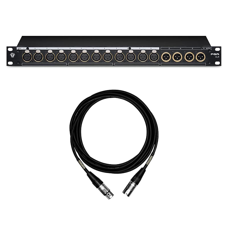 Black Lion BPR XLR 16-Point XLR Patchbay Bundle with 15-foot | Reverb