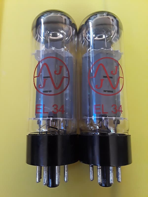 JJ Electronic EL34 Matched Pair (2) Power Tubes TESTED | Reverb