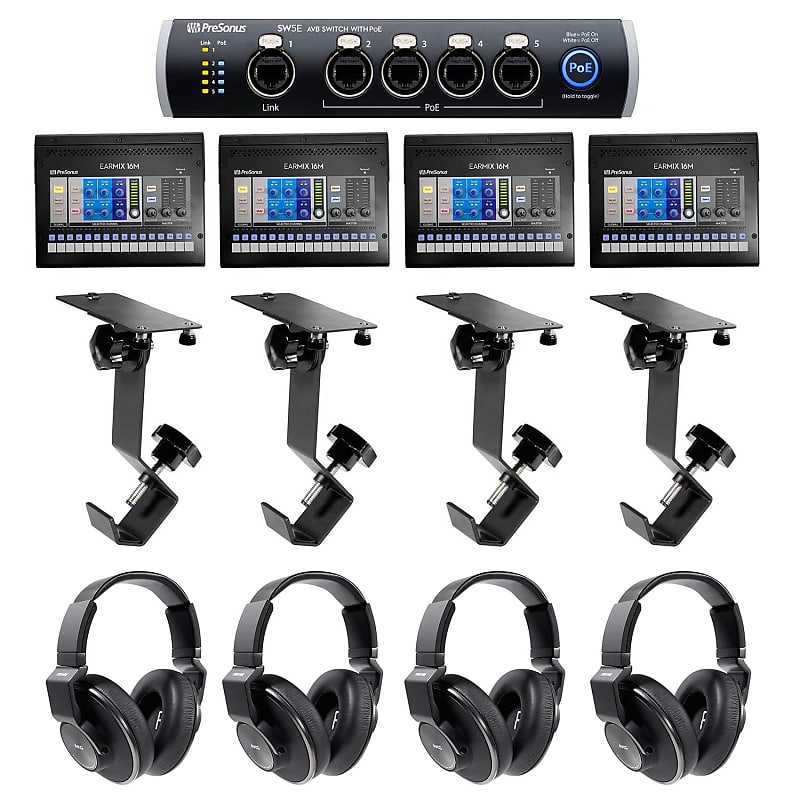 4) PRESONUS EarMix 16M 16x2 16-Ch. AVB In-Ear Monitor | Reverb