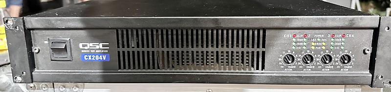 QSC CX204v 4-Channel Pow er Amp with Powerwave 2010s - Black | Reverb