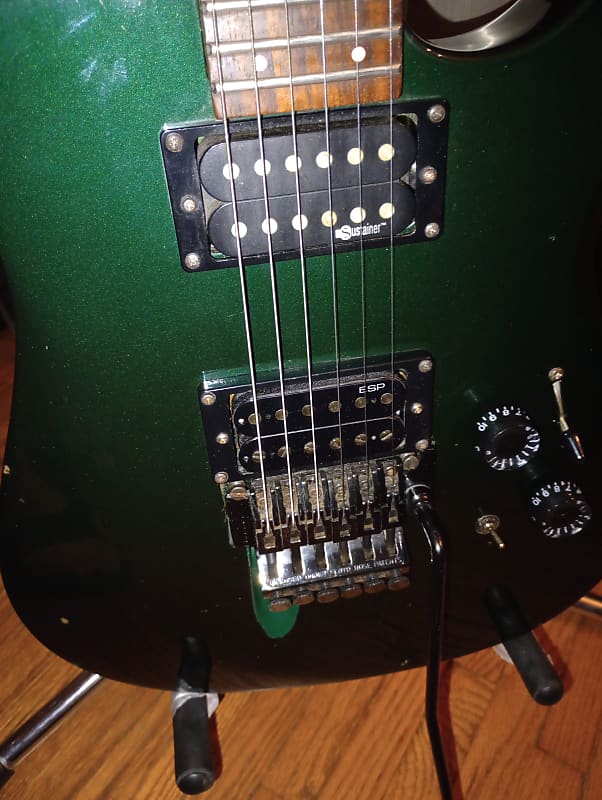 Fernandes Revolver Pro Sustainer! 1990s - Dark green! | Reverb
