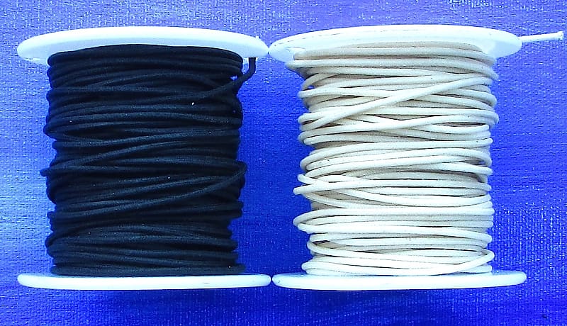 Professional 50 ft. Cloth Push Back Guitar Wire 22ga BLACK & | Reverb