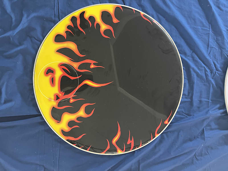 Bass drum head. Custom made. 22" | Reverb