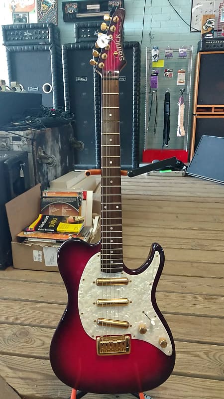 Samick TA630 DLX TR Artist Series 1996 Dark Pink Burst | Reverb