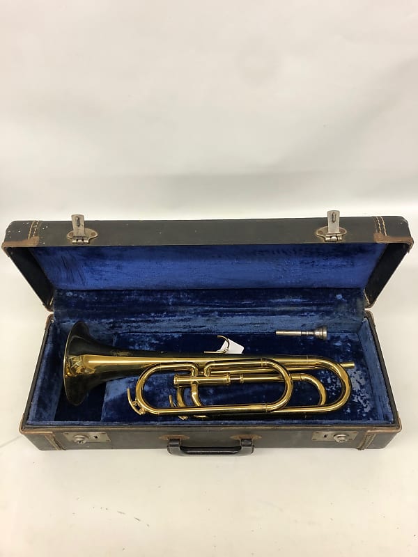 Slingerland Bugle 1960's - Brass Finish - Getzen Mouthpiece - | Reverb