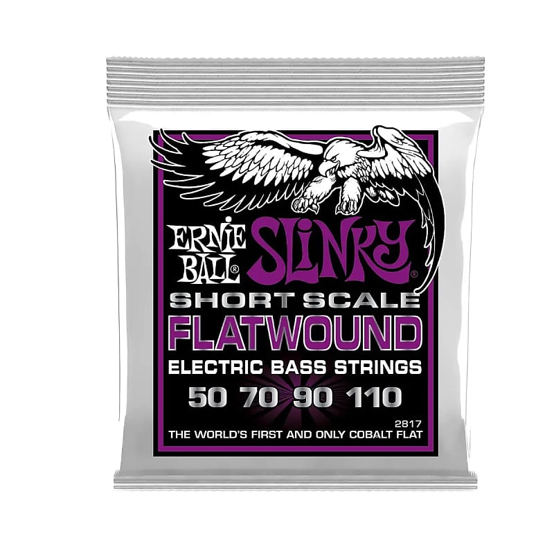 Short Scale Bass Strings Ernie Ball POWER SLINKY Flatwound | Reverb