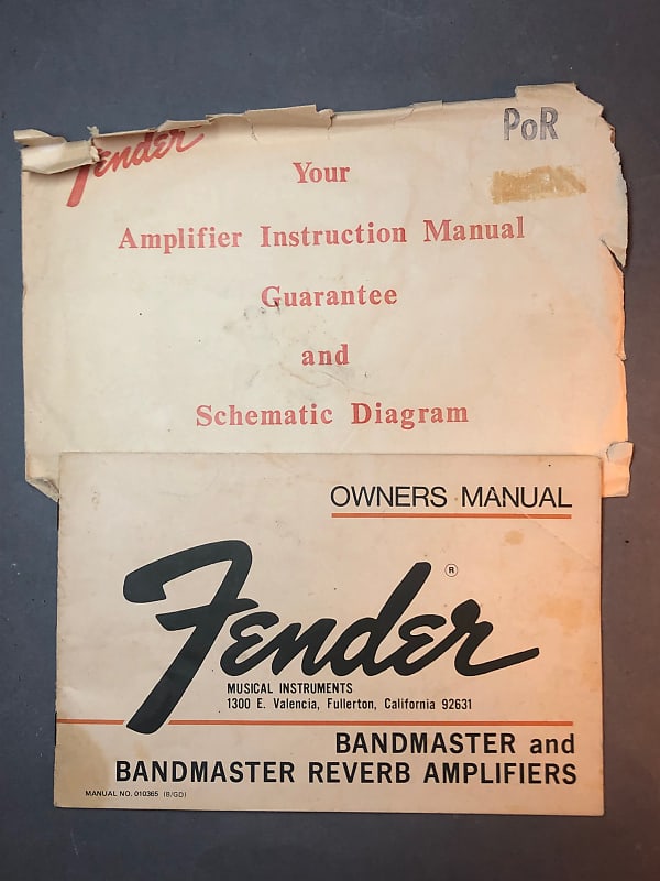 Fender Amplifier Bandmaster, Bandmaster Reverb Owners Manual | Reverb