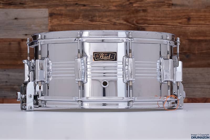 PEARL 14 X 6.5 JUPITER 4914 CHROME ON BRASS SHELL SNARE DRUM, | Reverb