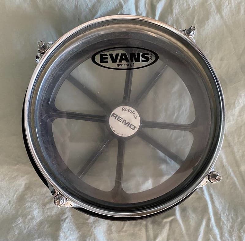 Remo Roto-Tom - Black & Chrome | Reverb