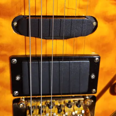 Riff Super Strat 1990s Quilted Orange Burst | Reverb