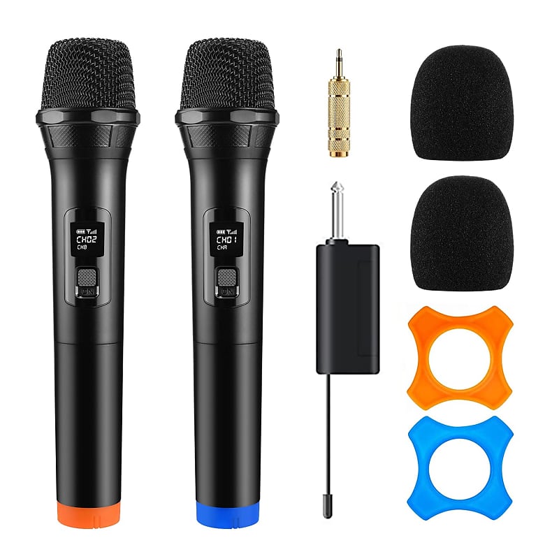 Wireless Microphone Dual Professional Cordless Dynamic Mic | Reverb