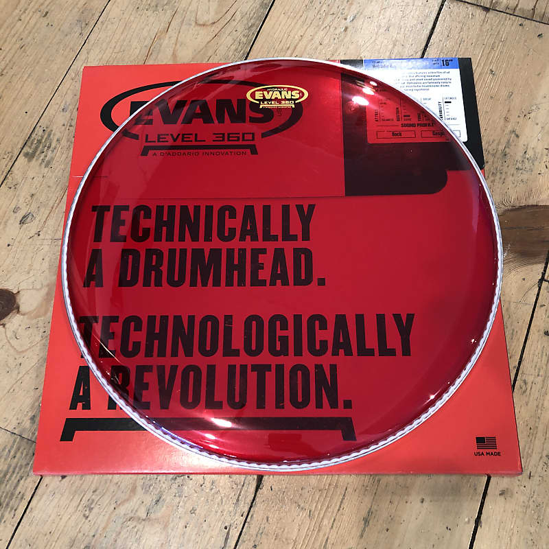 Evans 16” Hydraulic Red | Reverb