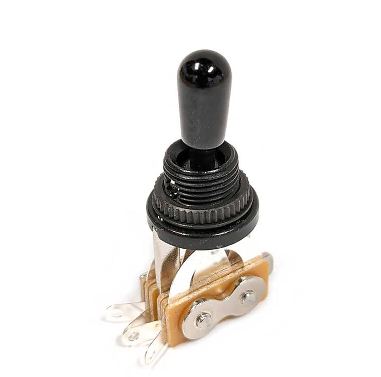 3-way Toggle Switch - Black /w Black Metal Tip | Reverb