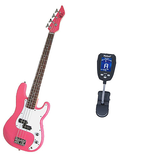Bass Pack-Pink Kay Electric Bass Guitar Medium Scale w/Meisel | Reverb