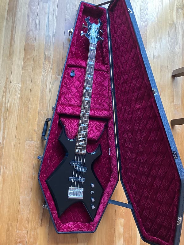 B.C Rich Walock Bass with coffin case warlock late 80s early | Reverb