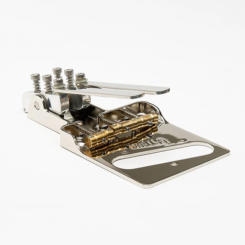 Certano T-Bender Telecaster Bridge - Polished Nickel | Reverb