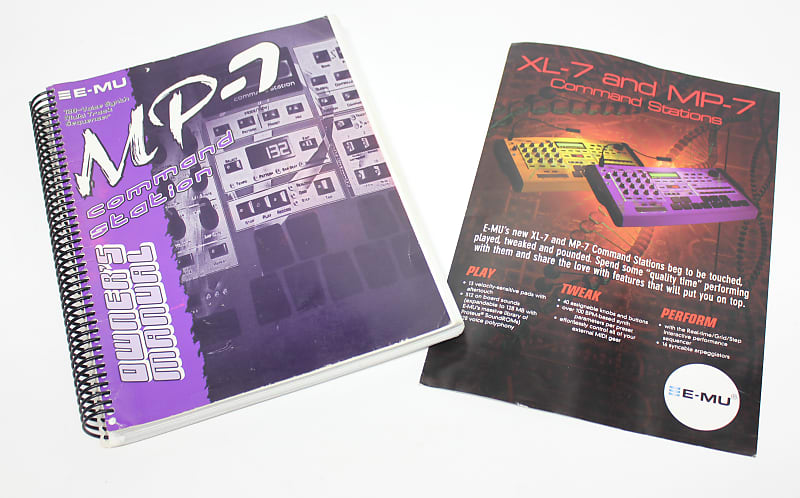 E-MU Systems MP-7 Command Station OEM Original Owners Manual | Reverb
