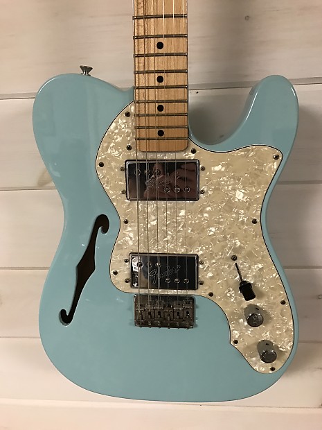 Fender Telecaster Thinline 2003 Daphne Blue | Reverb