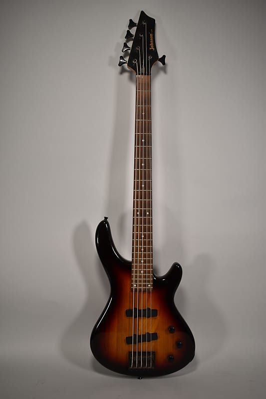 Johnson JJ-850 5 String Sunburst Finish Electric Bass Guitar | Reverb