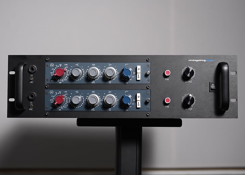 AMS Neve 1073N Pair in Vintage King Neve Rack Horizontal | Reverb