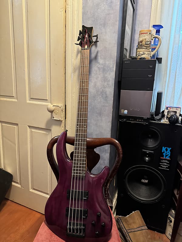 Dean Edge 5 string bass guitar - Purple | Reverb