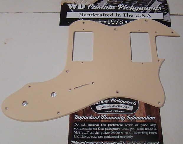 Replacement Pickguard for Telecaster® Thinline® Solid Cream - | Reverb