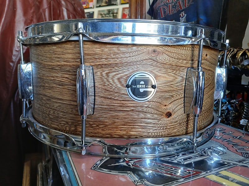 14x6 gray elm steam bent 2 ply semi-solid snare drum by Erie | Reverb